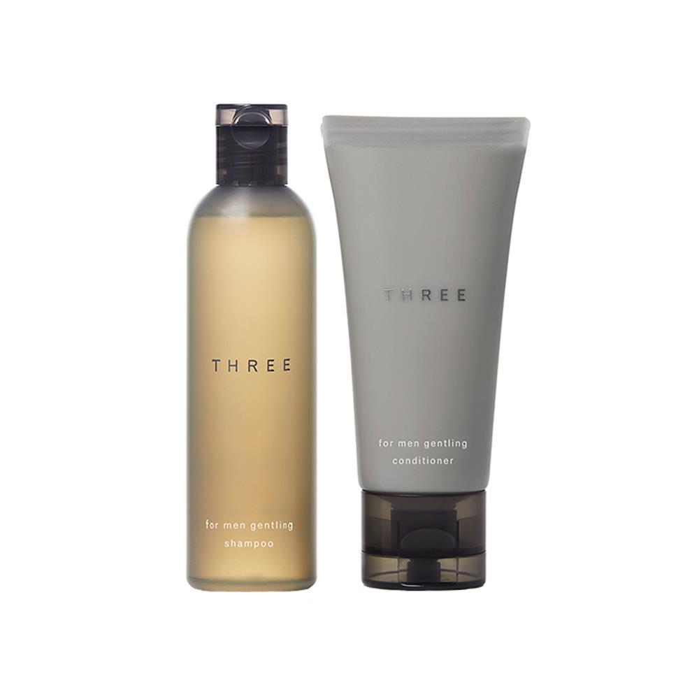 THREE For Men Gentling Shampoo & Conditioner Mini Set | ANA DUTY FREE SHOP